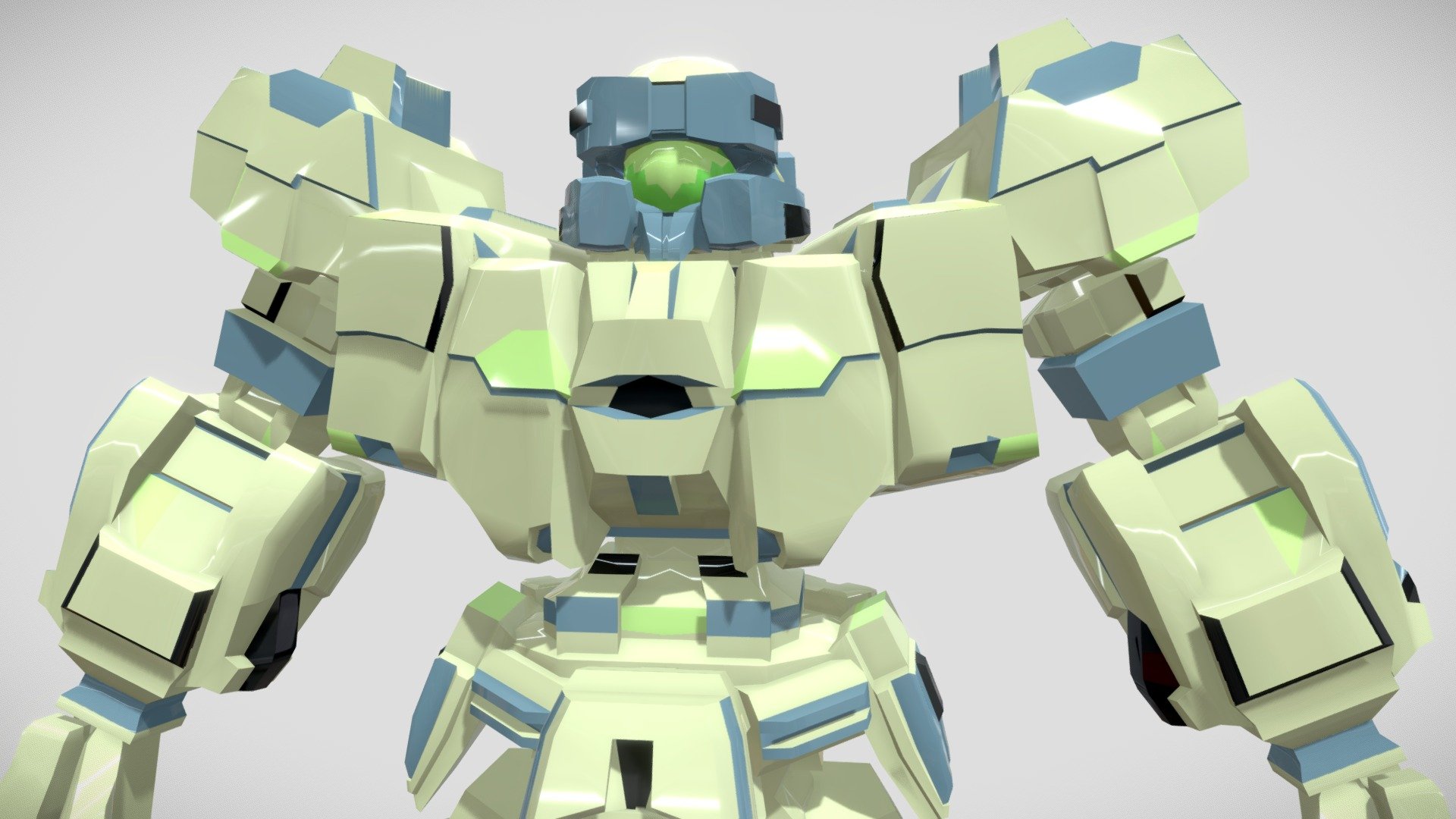 Robot - Anime design - 3D model by StraXartS (@Strax123trt) [79a2402 ...