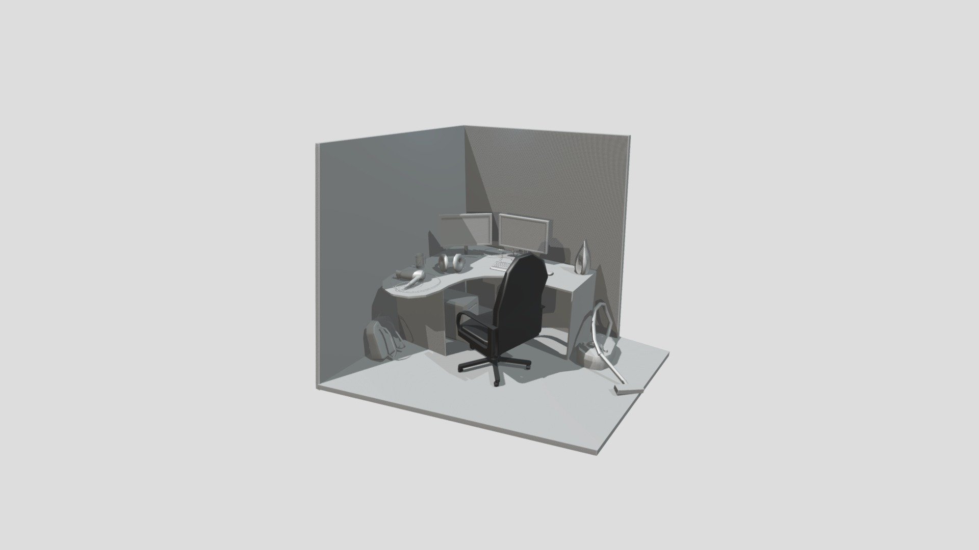 Workplace - Download Free 3D model by shustova1305 [79a3df3] - Sketchfab