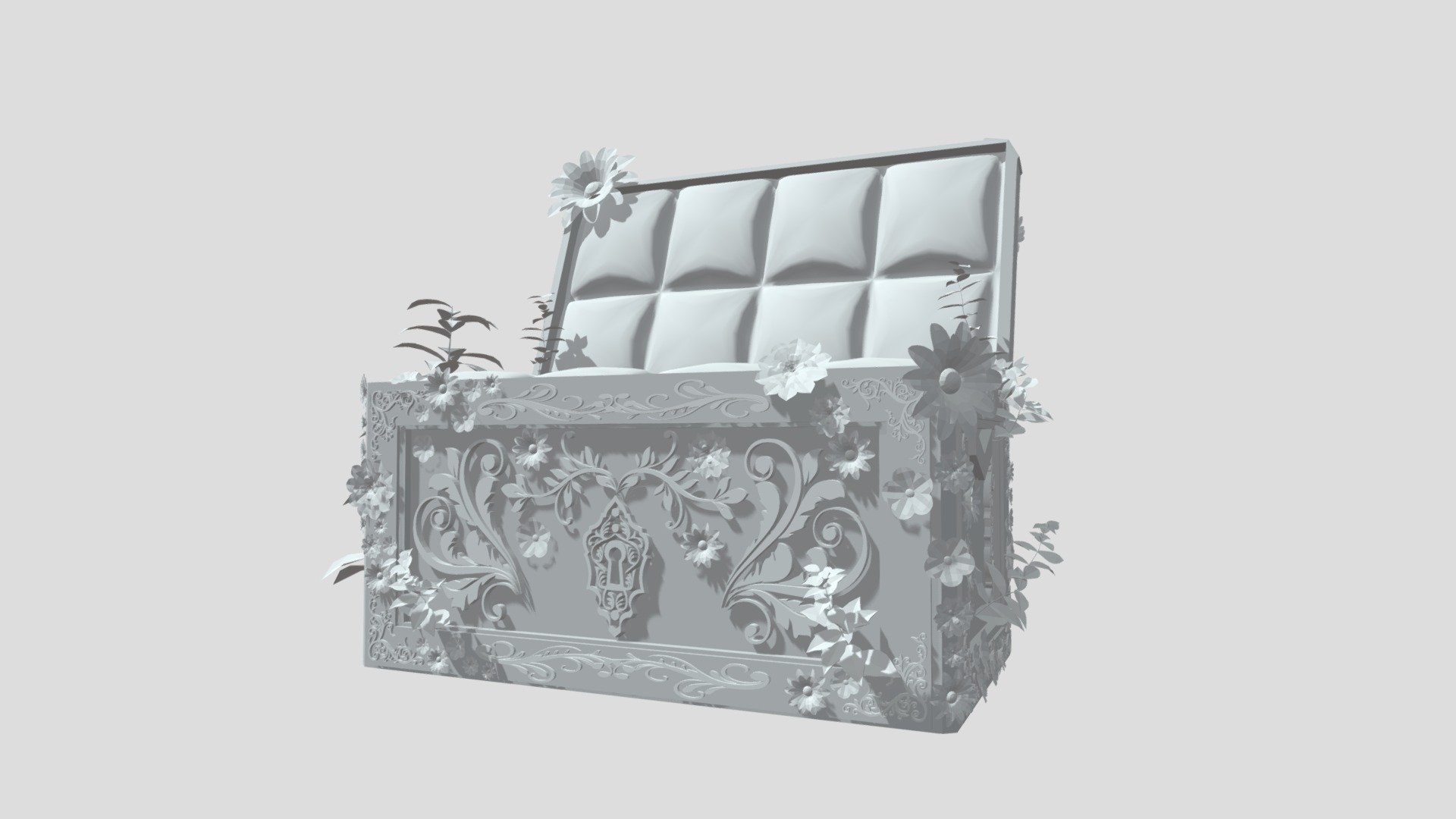 Flower treasure chest - 3D model by Littl3Rock [79a57eb] - Sketchfab