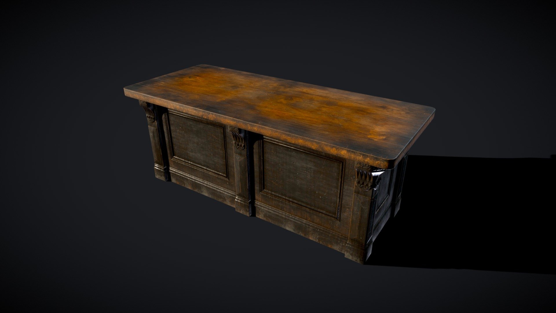 Old painted victorian counter [Props] - 3D model by Ledifen [79a958e ...
