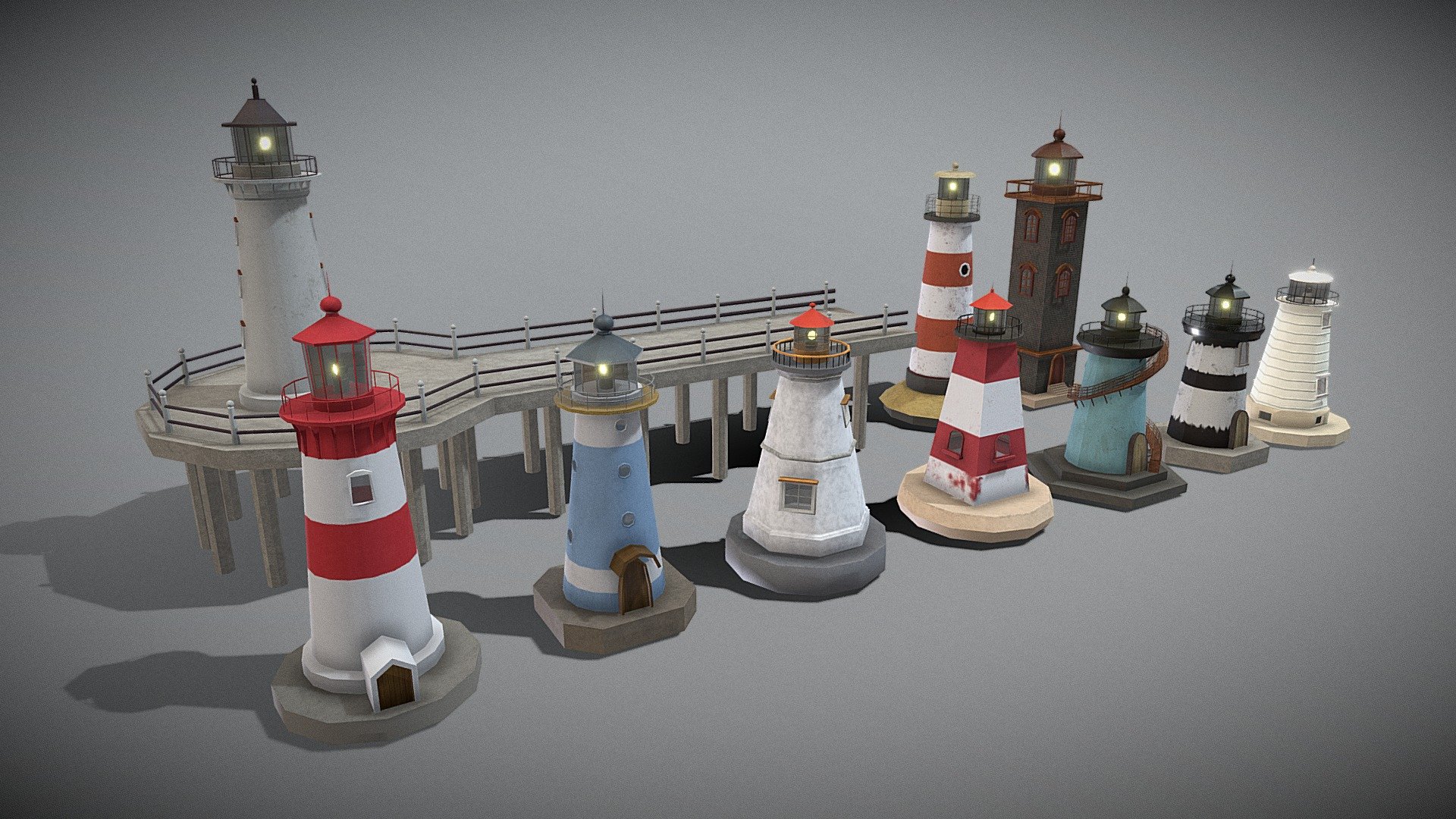 Lighthouse Pack - Buy Royalty Free 3D model by 3D modeler (@3DModelerr ...