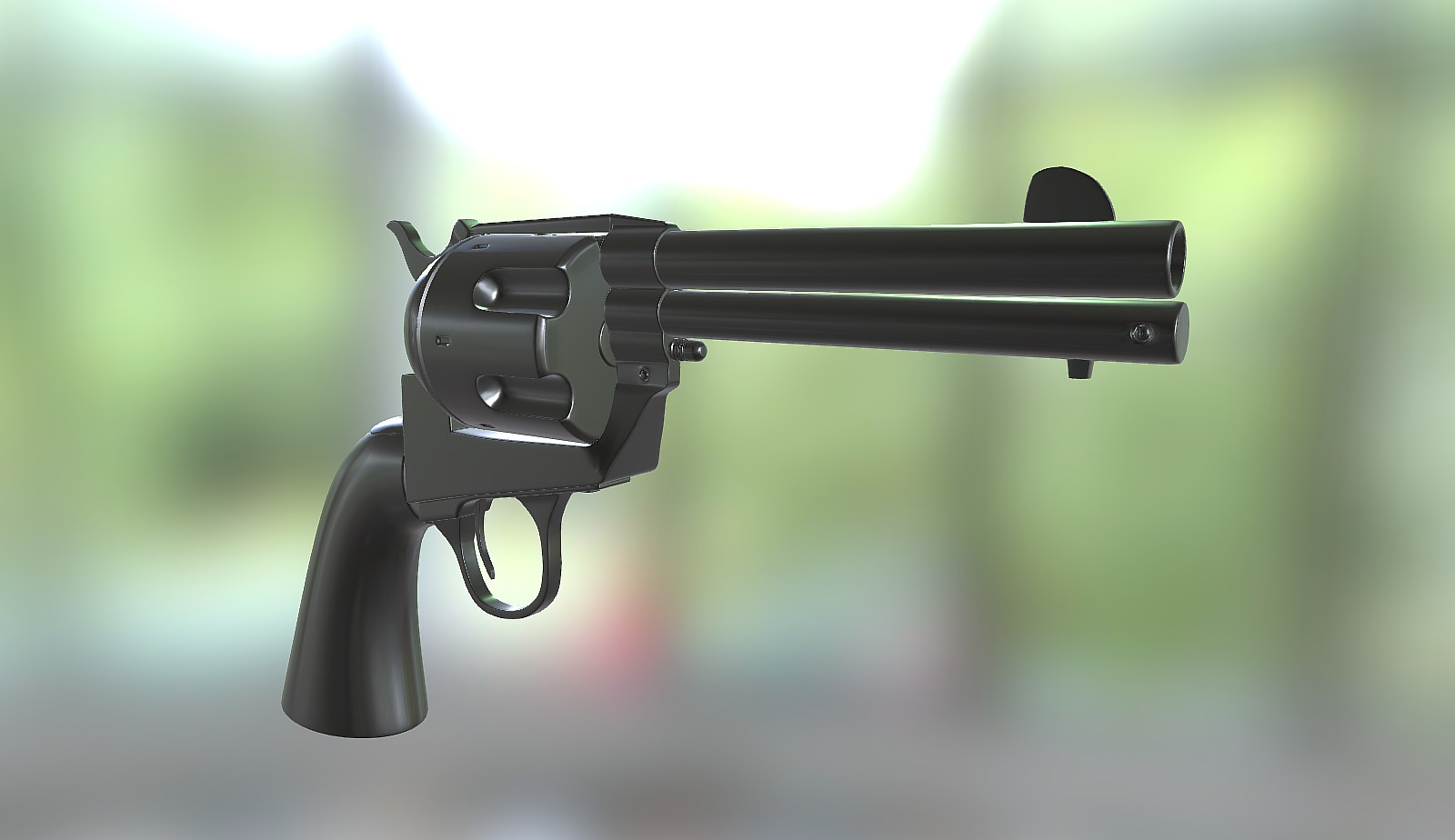 Hi Poly Western Revolver - 3D model by mathew1 [79adf36] - Sketchfab