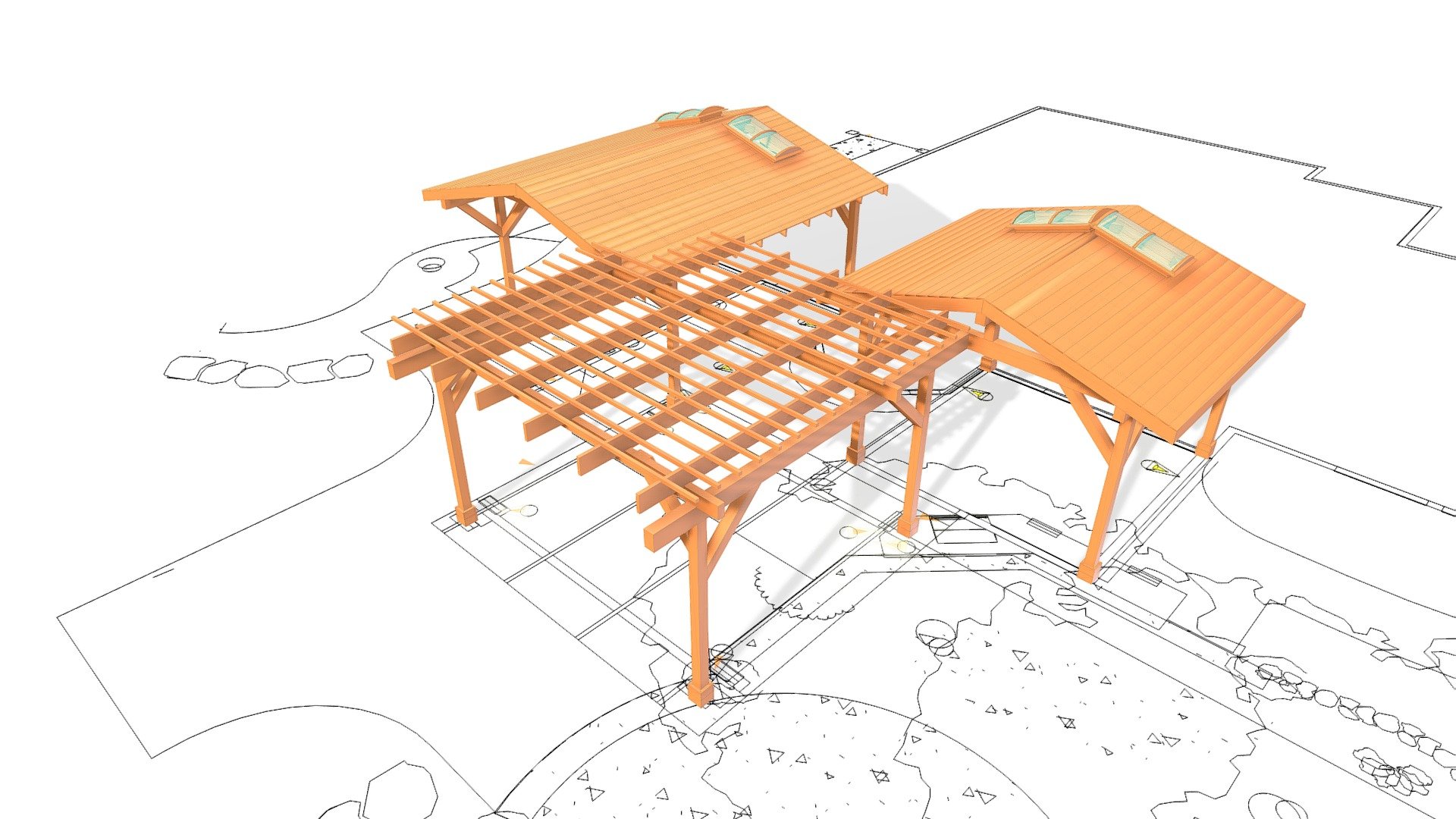 Custom Pavilions and Pergola - 3D model by Conceptual Engineering - RB ...