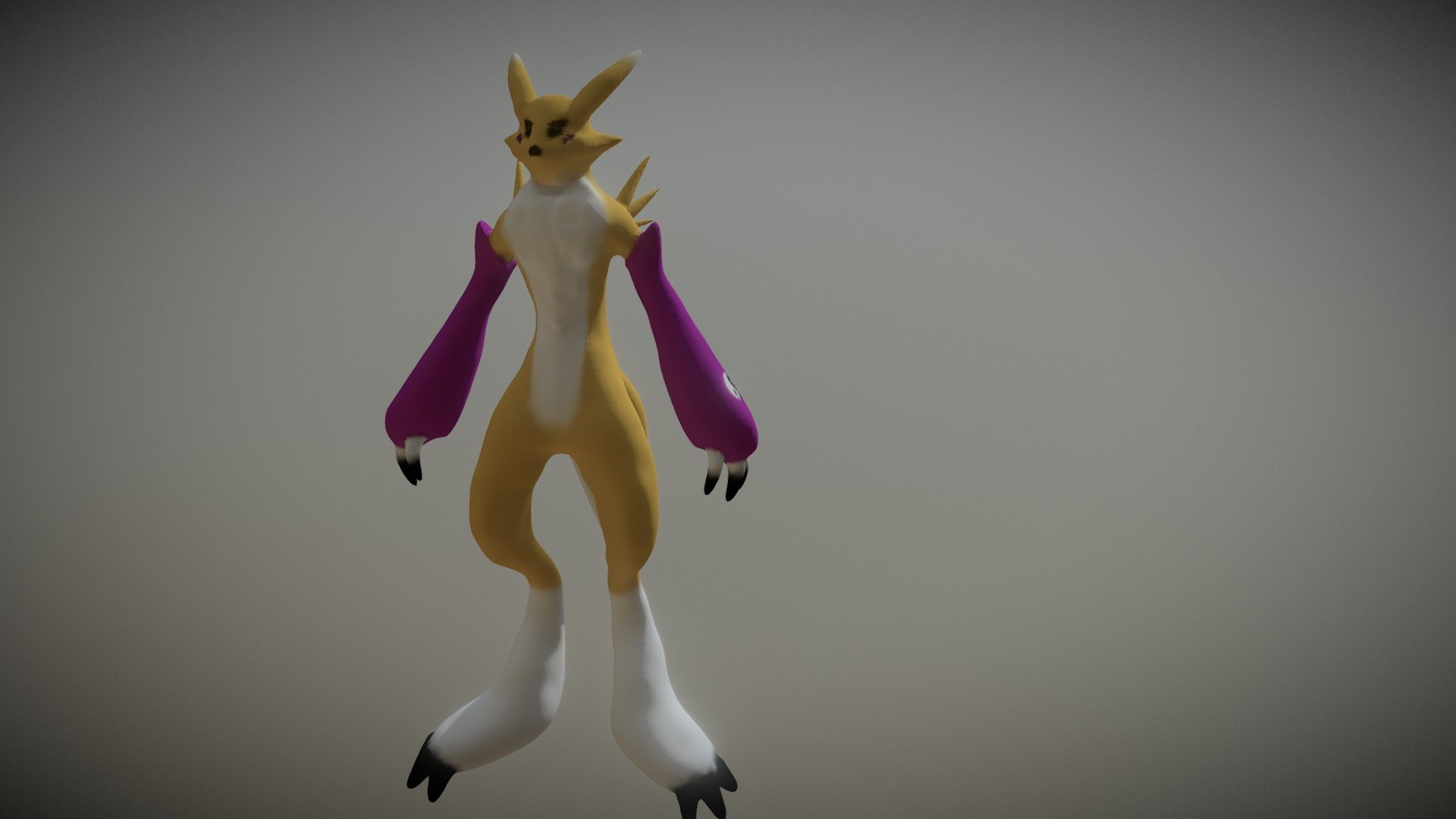 Renamon - Digimon - 3D model by mateusberty [79b58b6] - Sketchfab