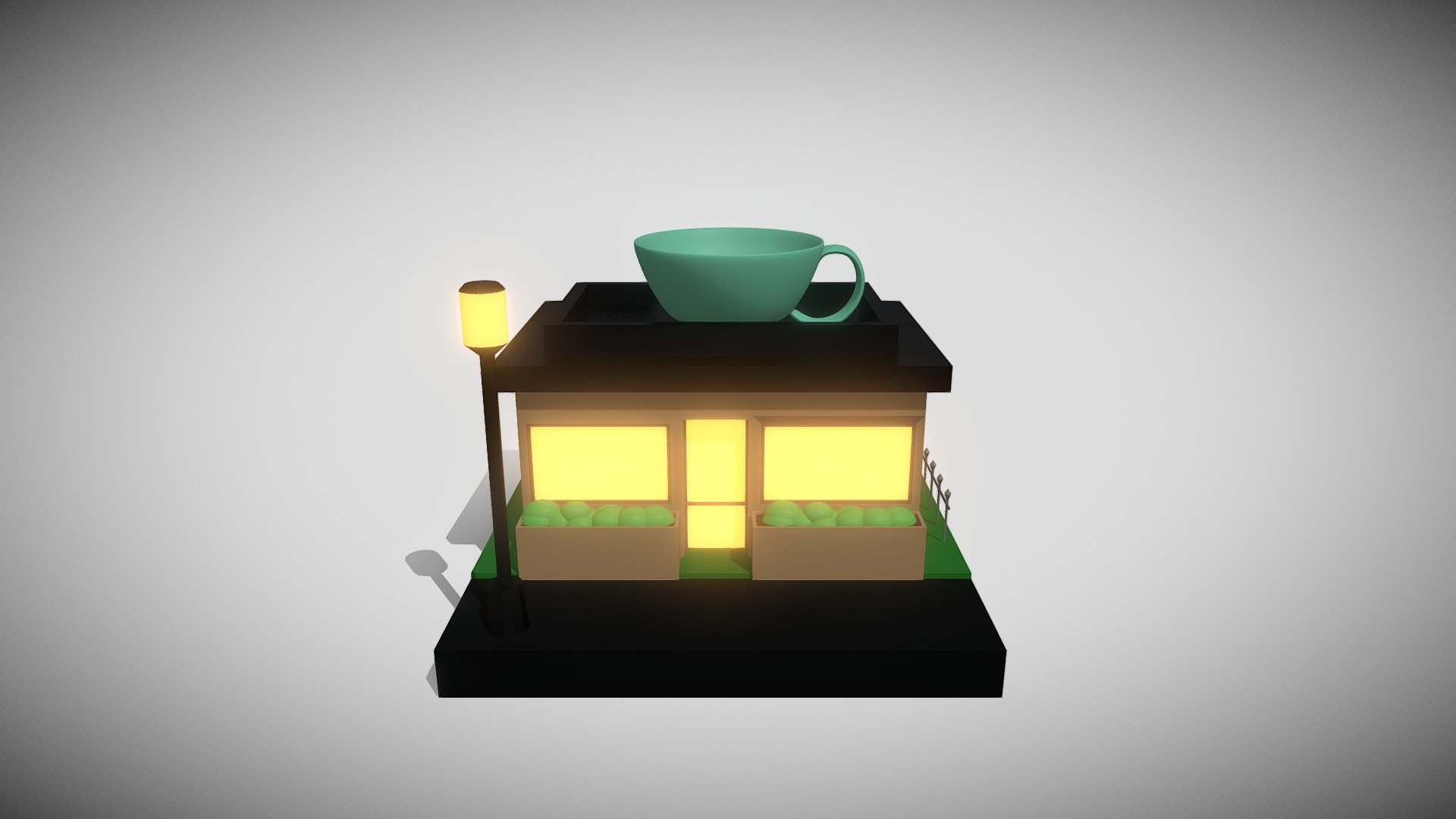 Low poly coffee shop - Download Free 3D model by Mahi (@amanatullah2098 ...