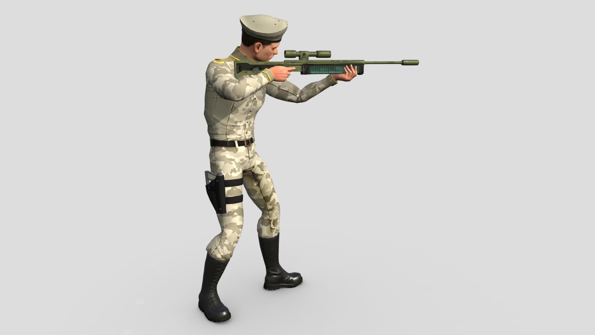 Weap Soldier 07 Anim - 3D model by Los Bionicos Animation Studio (@losbionicos) [79b80d6 ...