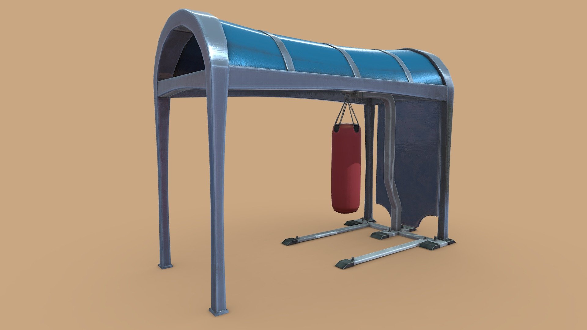 Stylized Exercise Bus Stops (Punching Bag) - Download Free 3D model by ...