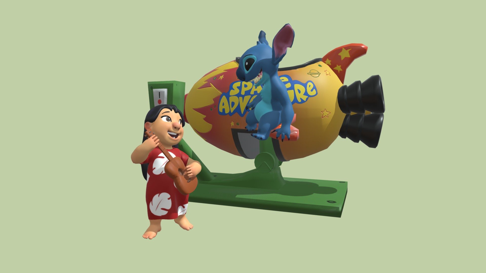 TP2 - Lilo and Stitch on the rocketship - 3D model by gregoirecreation ...