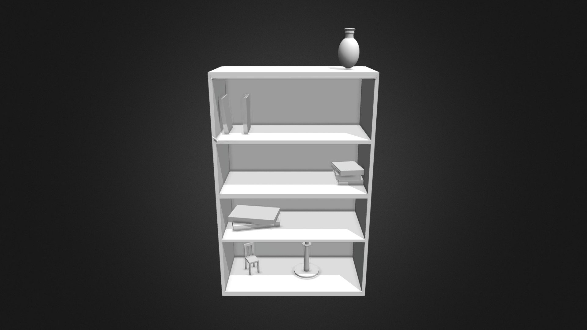 Bookshelf - Download Free 3D model by Owen_Hall [79be688] - Sketchfab