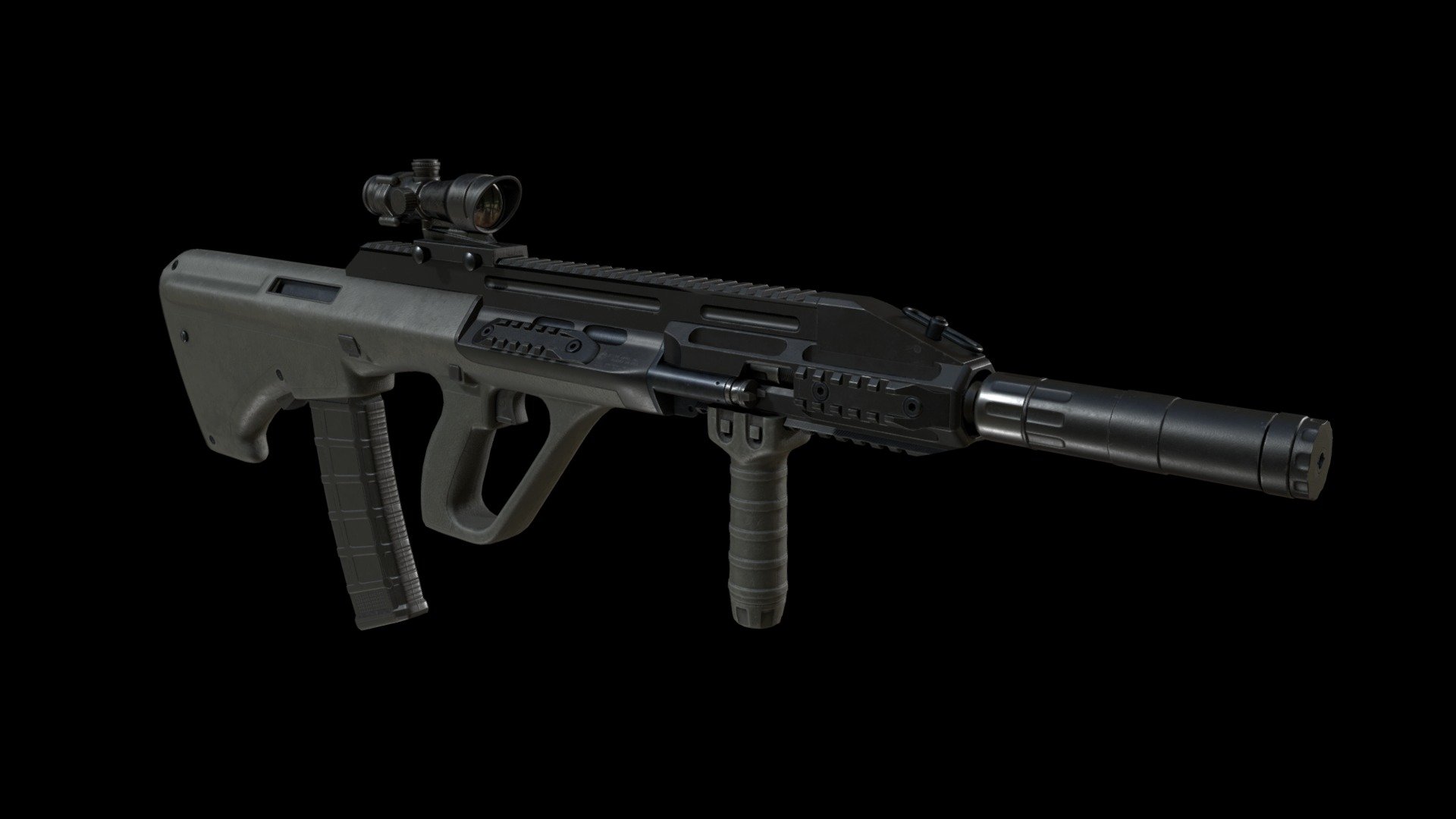 AUG A3_lowpoly model - Buy Royalty Free 3D model by dartp [79bf0c3 ...