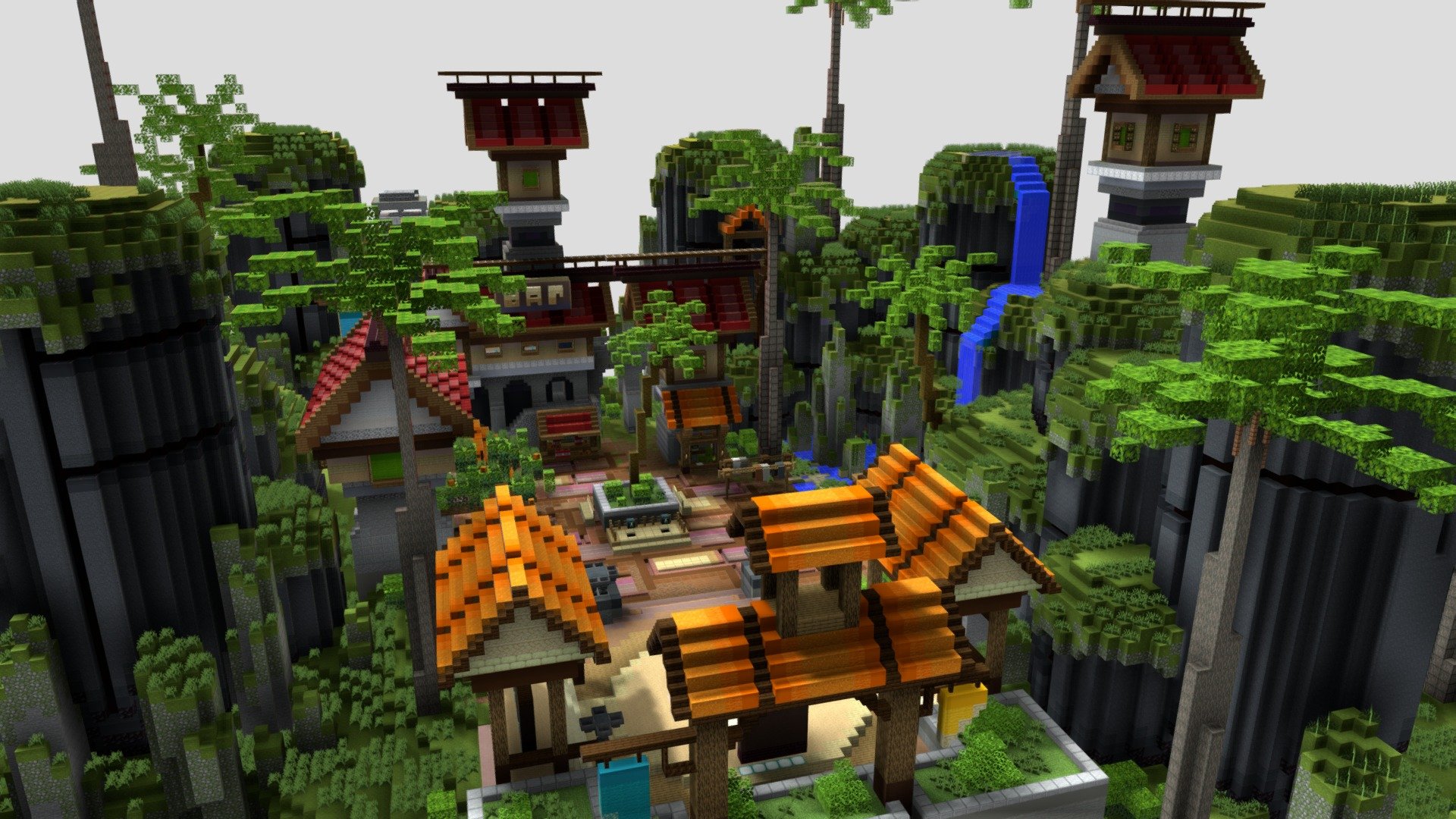 Tropical Village - Minecraft Spawn - 3D model by AizenessTeam ...