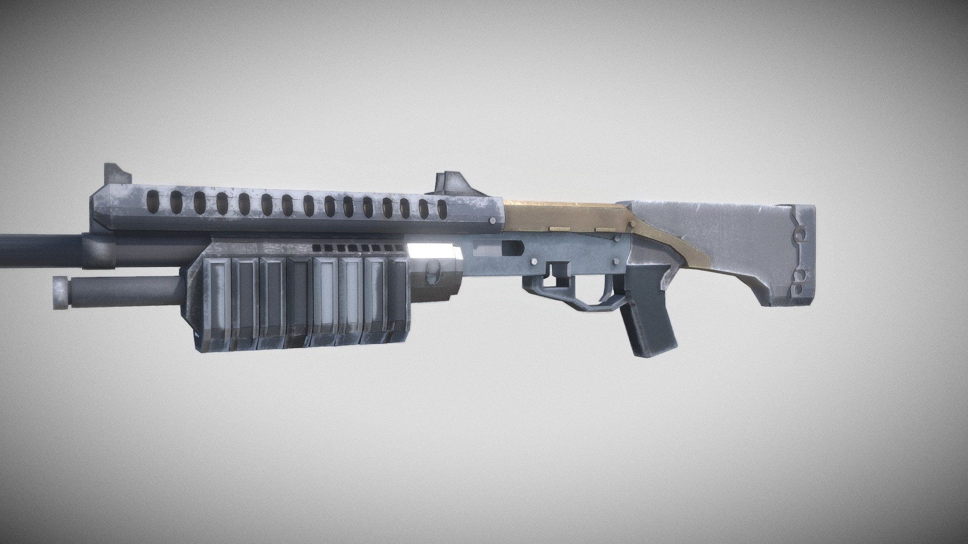 Shotgun Low Poly - Download Free 3D model by HaroldXd [79c2e08] - Sketchfab