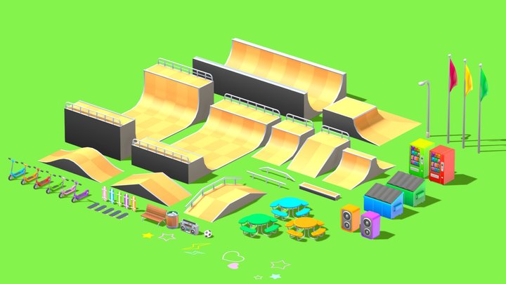 Skatepark 3D models - Sketchfab