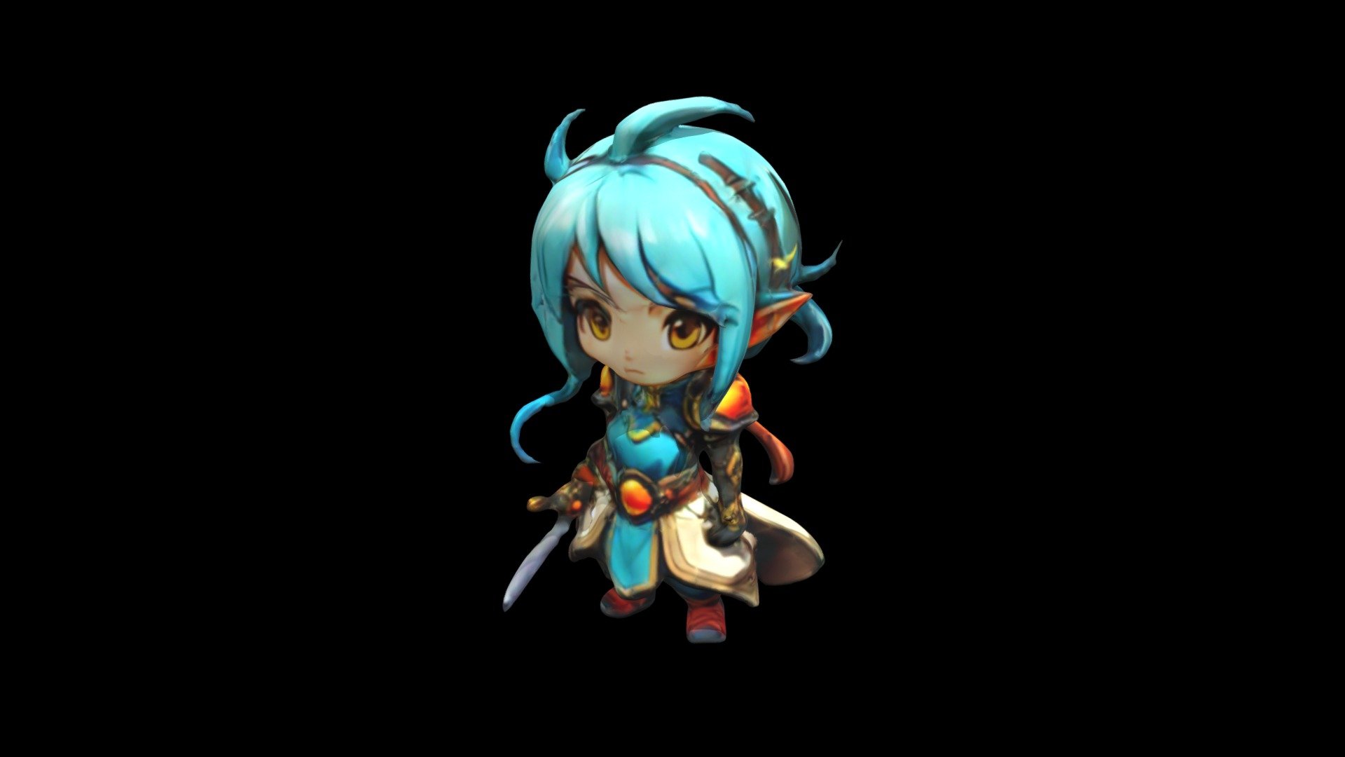 a female character from a video game - Download Free 3D model by klrxyz ...