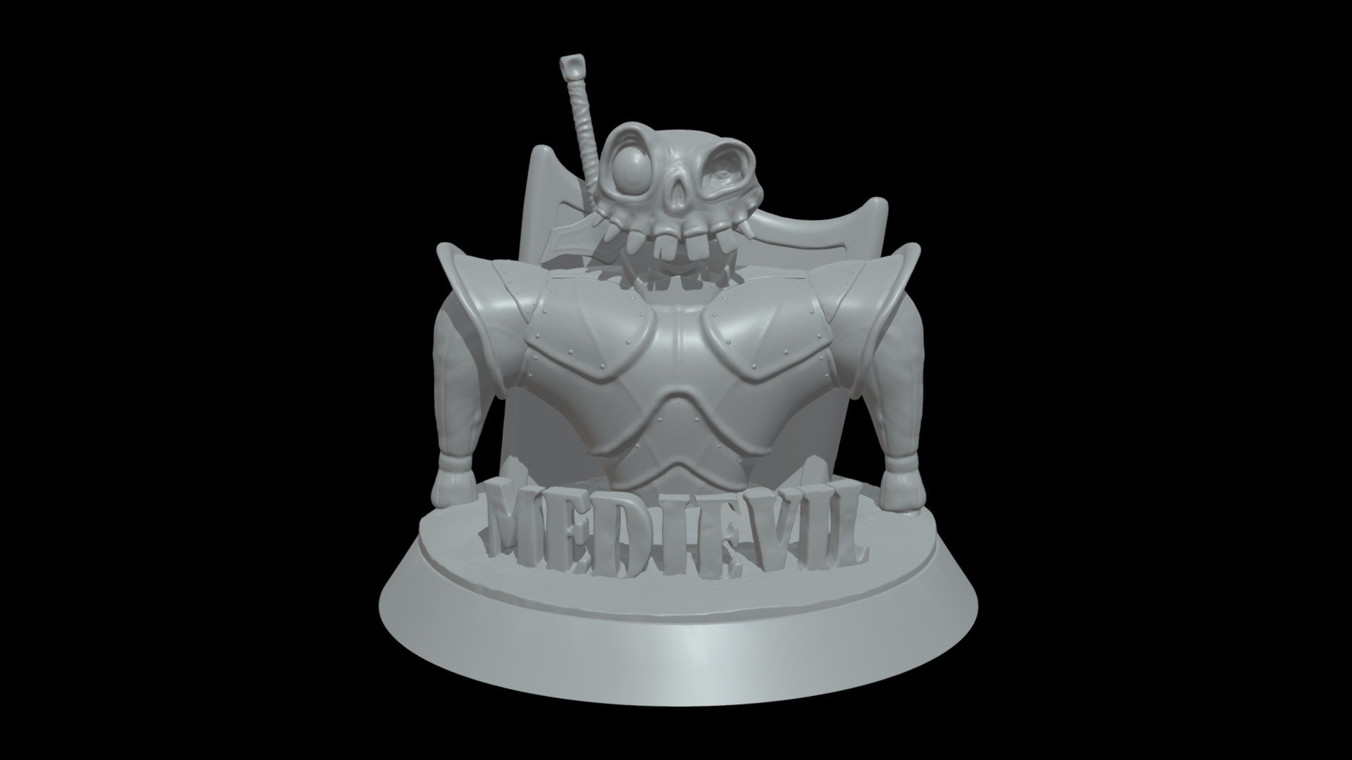 Sir. Daniel Fortesque - MEDIEVIL (bust) - Download Free 3D model by frk ...