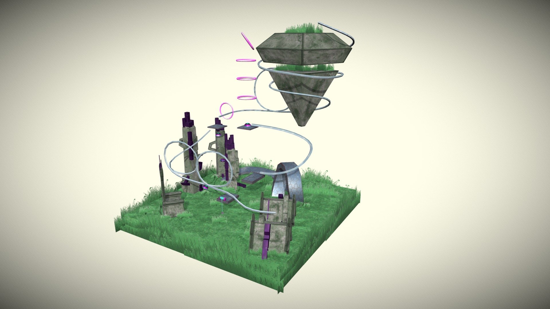 Diorama Sonic Frontiers - 3D model by Meggsyy [79cfcb4] - Sketchfab
