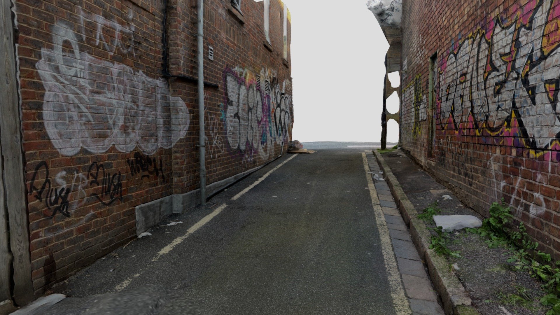 Graffiti Liverpool small alley - Buy Royalty Free 3D model by Alex ...