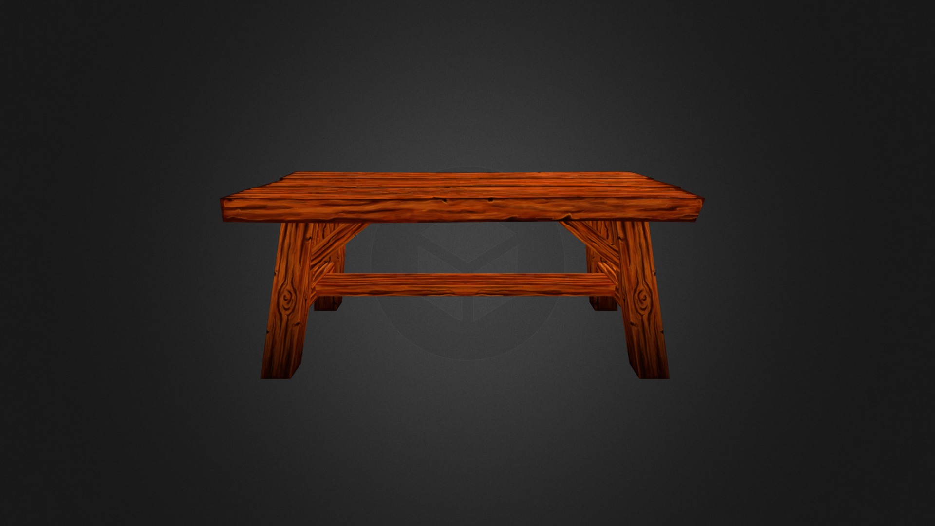 Wooden Table - 3D model by mannflorian1991 [79d7377] - Sketchfab