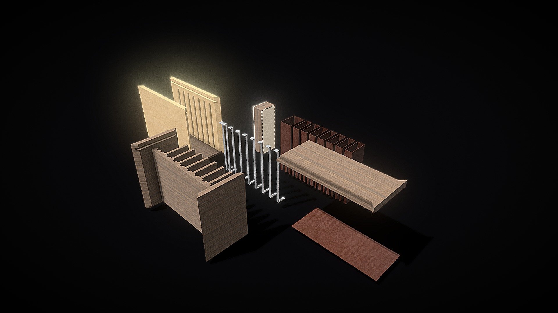 Wet stone storage box exploded - 3D model by jtn [79db2de] - Sketchfab