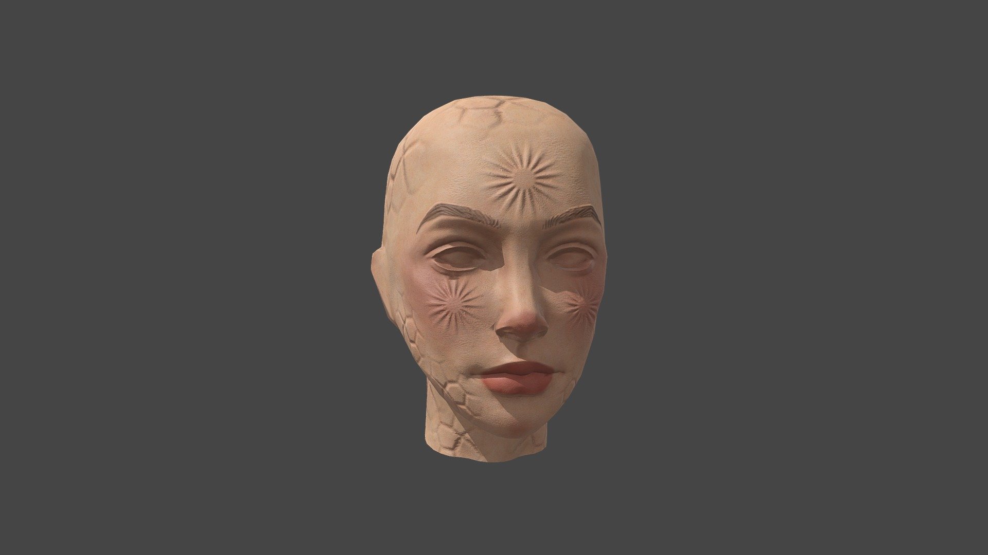 HP to LP baked head - 3D model by knharaway [79dd267] - Sketchfab