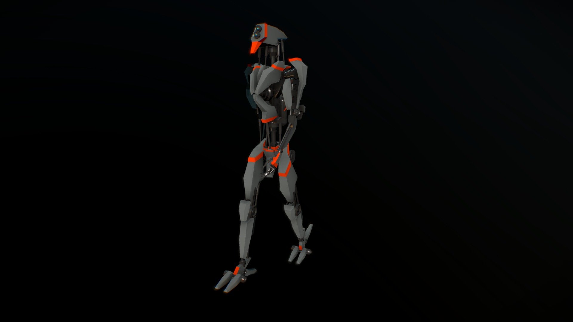 Robot walking - 3D model by GlennValke (@GlennValkePro) [79de66a ...