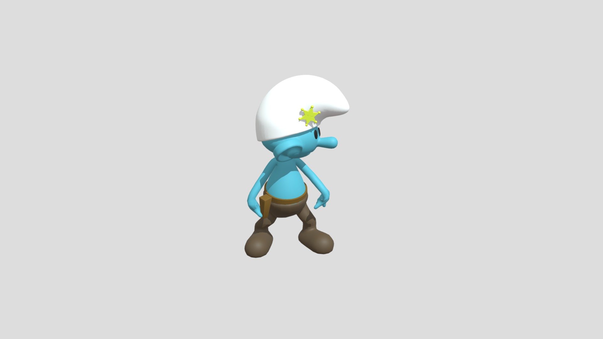 Sheriff Smurf - 3D model by Kelsey_VD [79dffbf] - Sketchfab