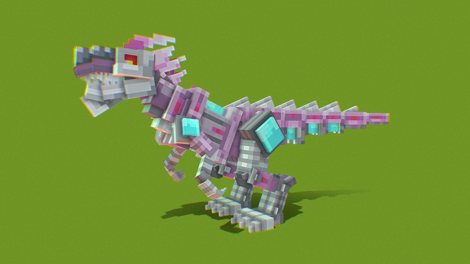 Blockbench - Neon-Mech Raptor - Buy Royalty Free 3D model by MexBot ...