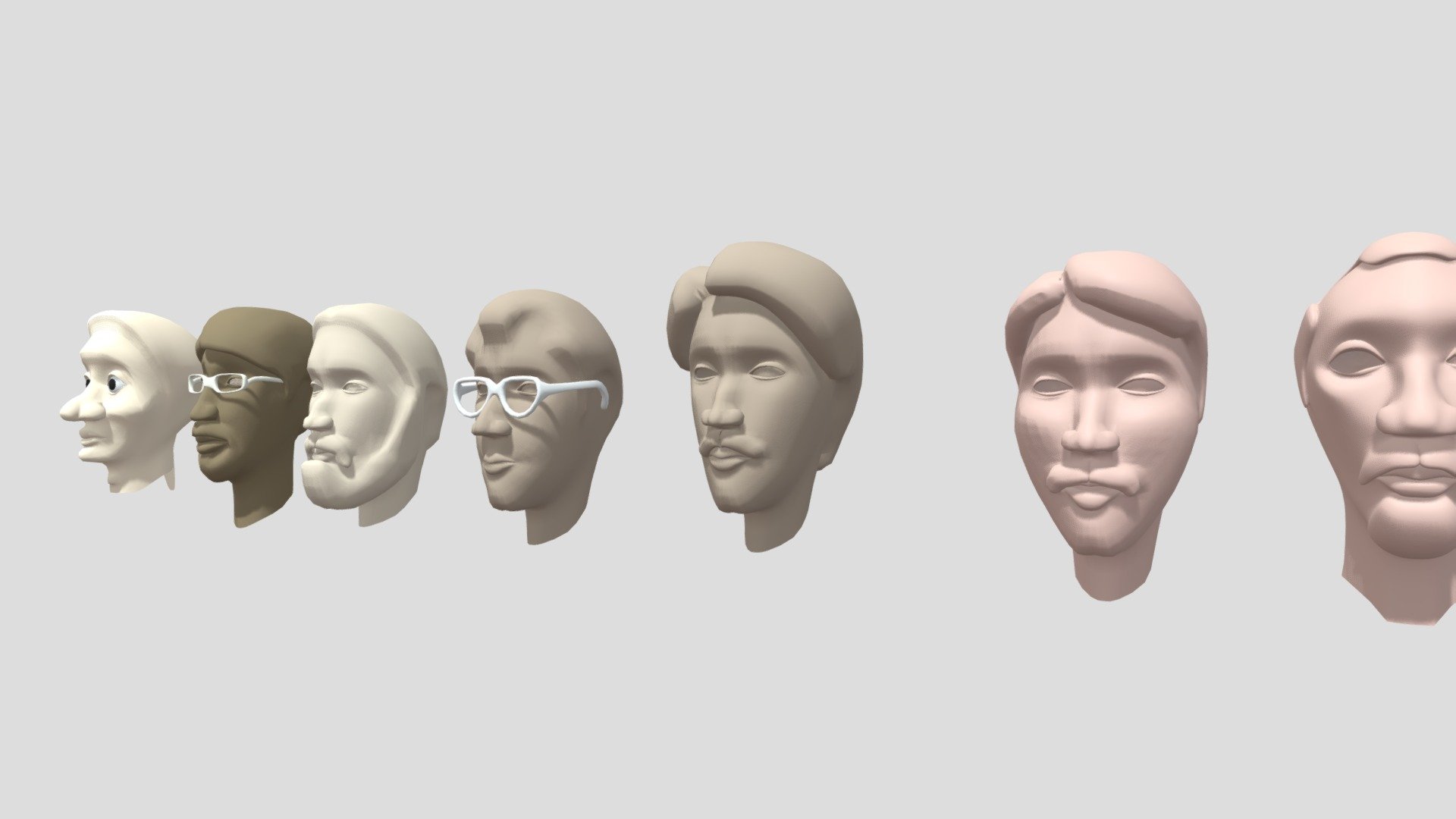 Cartoon Faces - Download Free 3D model by VRxAcademy [79e72b6] - Sketchfab