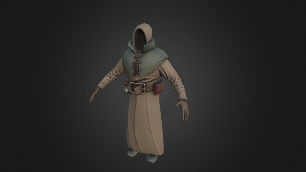 Game-ready stylized monk - 3D model by ondrejgolonko [79e9559] - Sketchfab