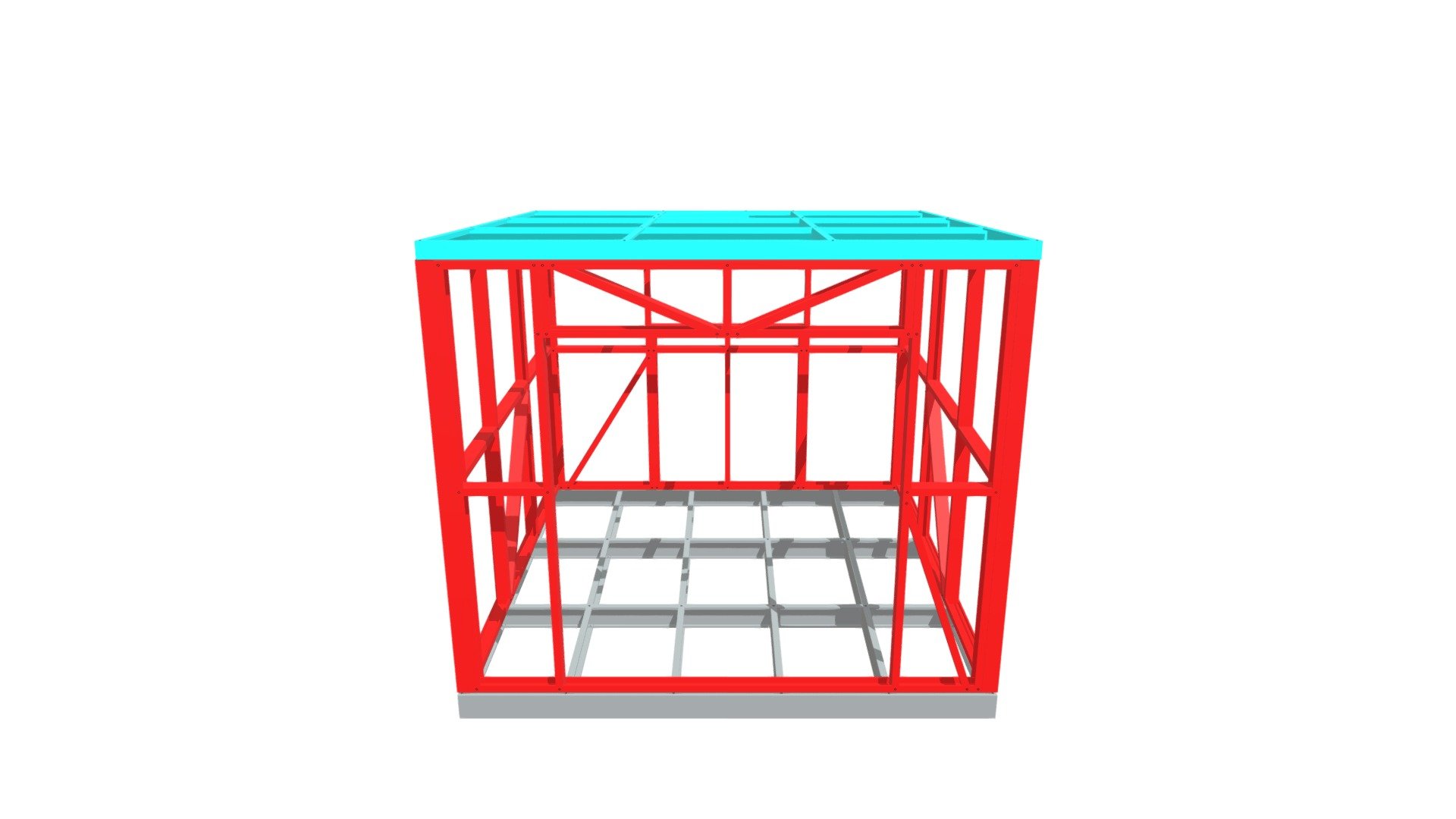 3m x 3m - Garden Shed - Download Free 3D model by Steel Frames Direct ...