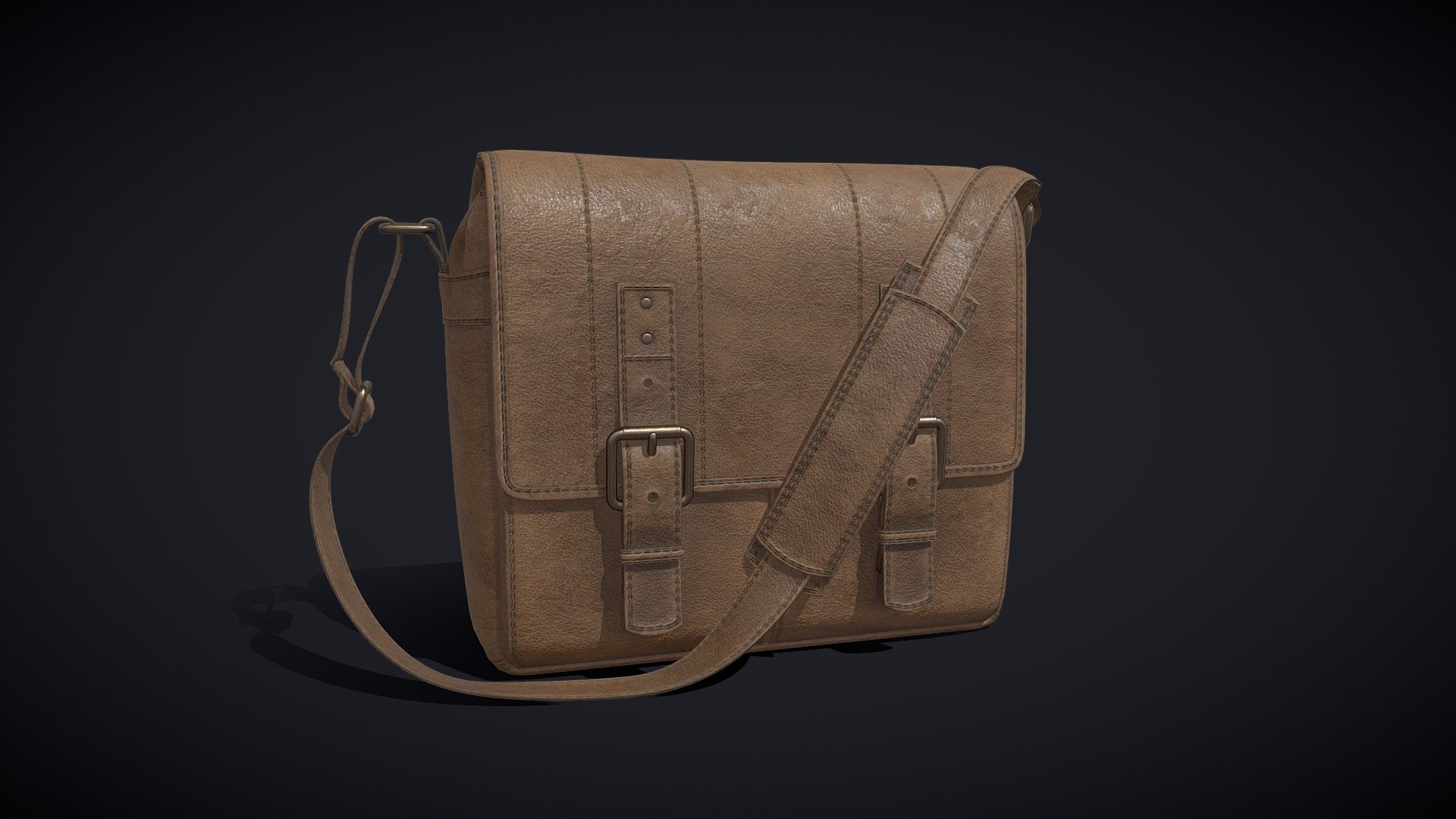 Leather Shoulder Bag - Buy Royalty Free 3D model by Kayozz ...