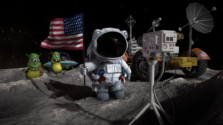 Spongebob Astronaut Moon