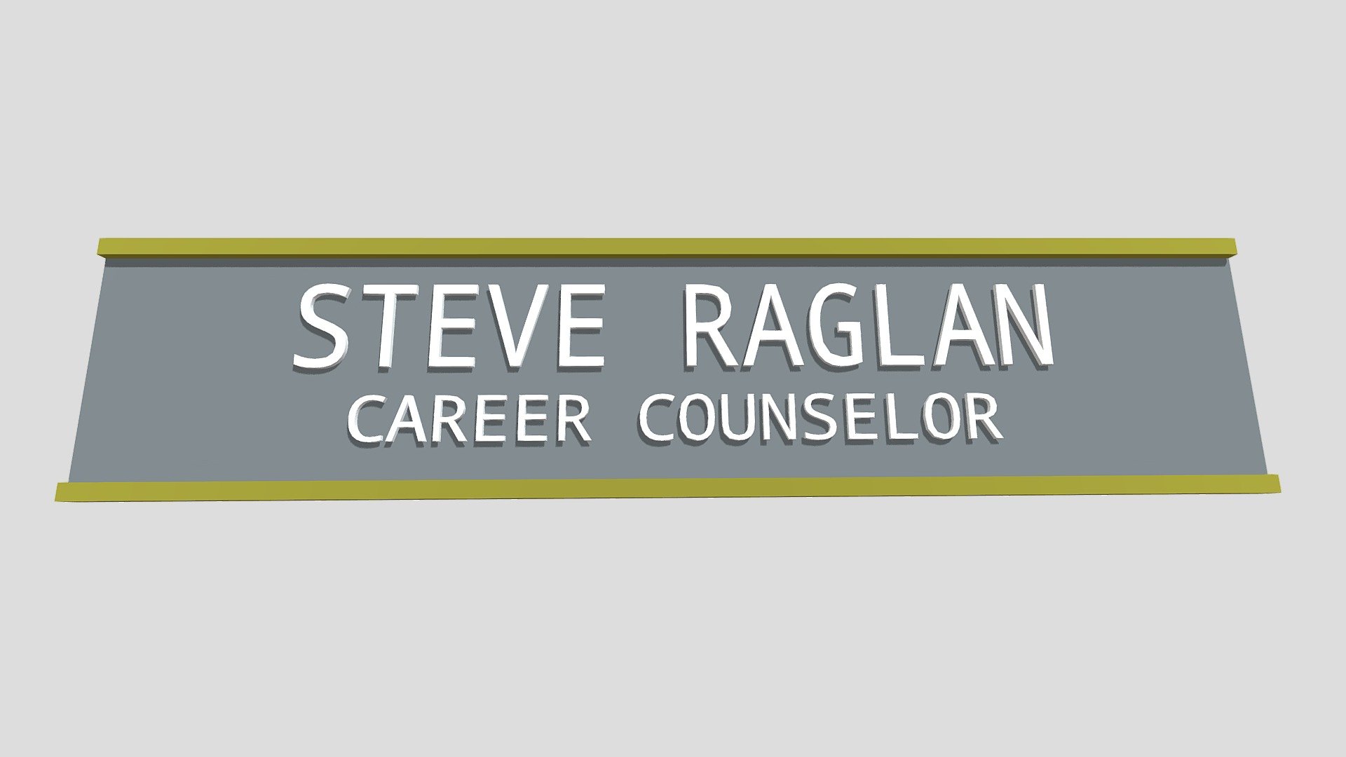 Steve Raglan desk name plate (FNaF movie) - Download Free 3D model by ...