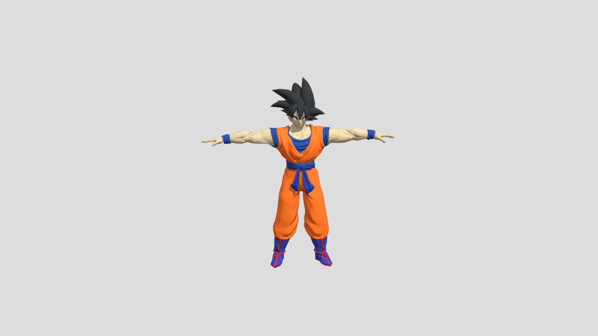 Goku_low_poly_game_ready_character - Download Free 3D model by ...