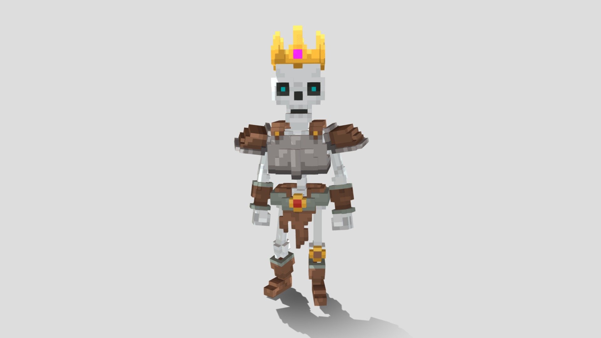 Voxel Skeleton Warrior 3 - 3D Fantasy Character - Buy Royalty Free 3D ...