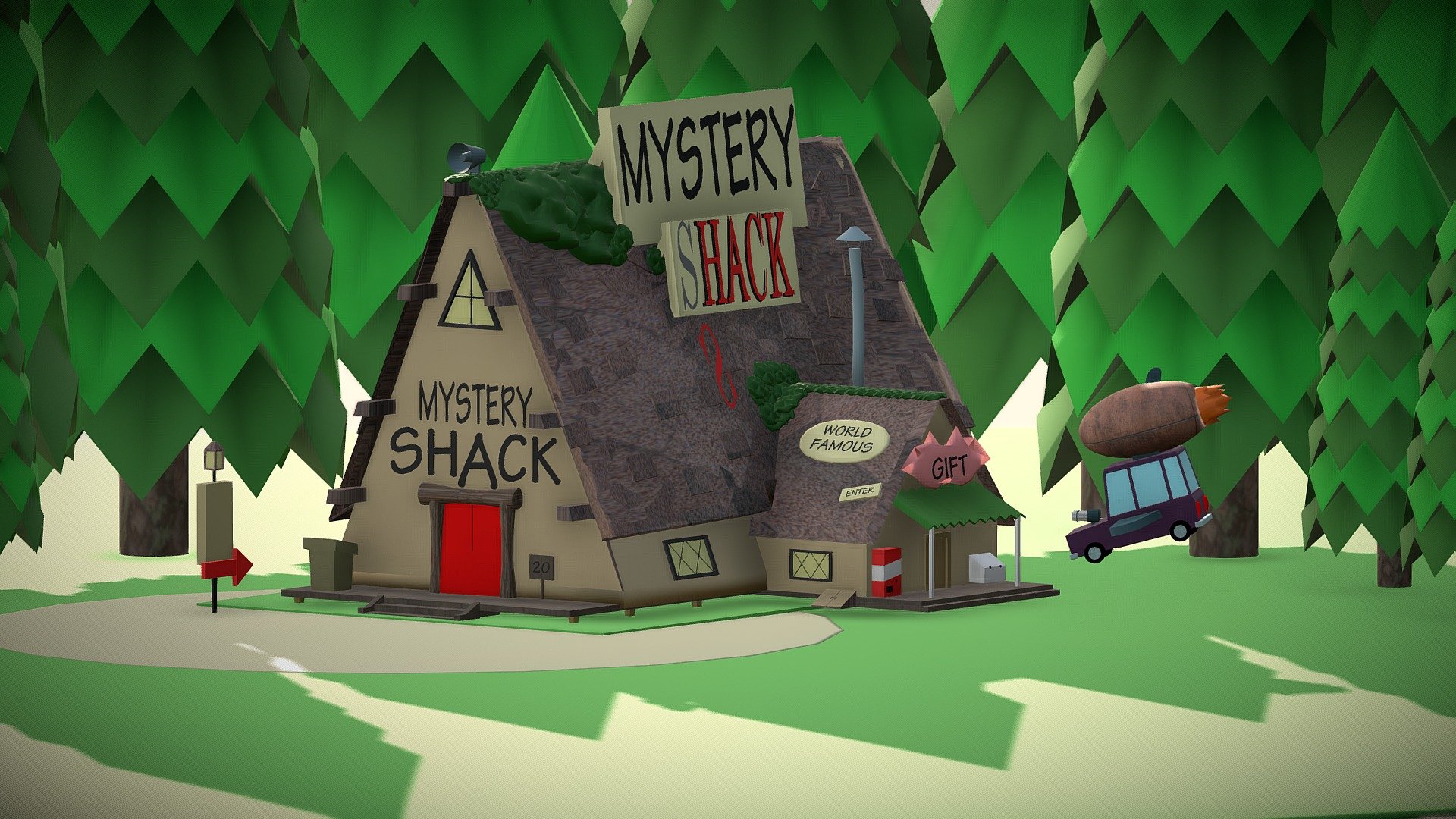 mystery shack - 3D model by rociobolt [79fa5a4] - Sketchfab