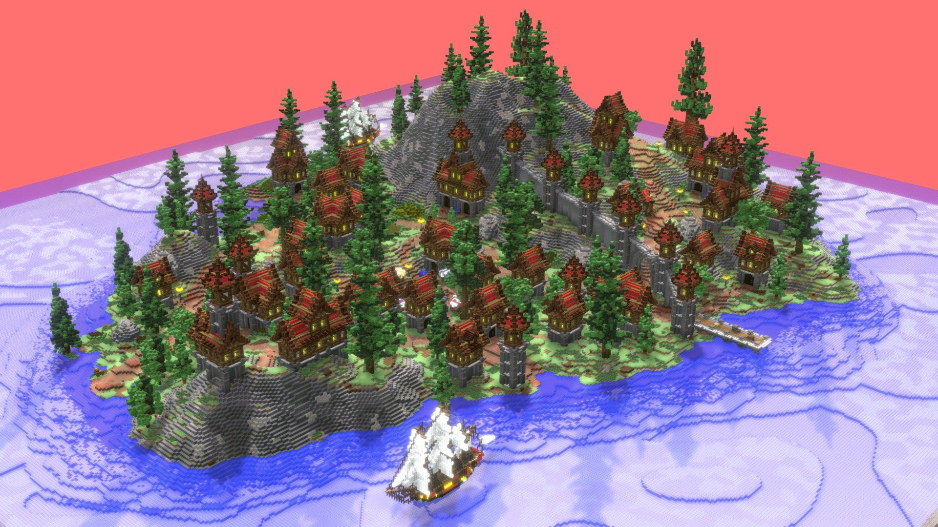 Red Village - 3D model by OriginBuilds (@Origin-Builds) [79fc0f9 ...