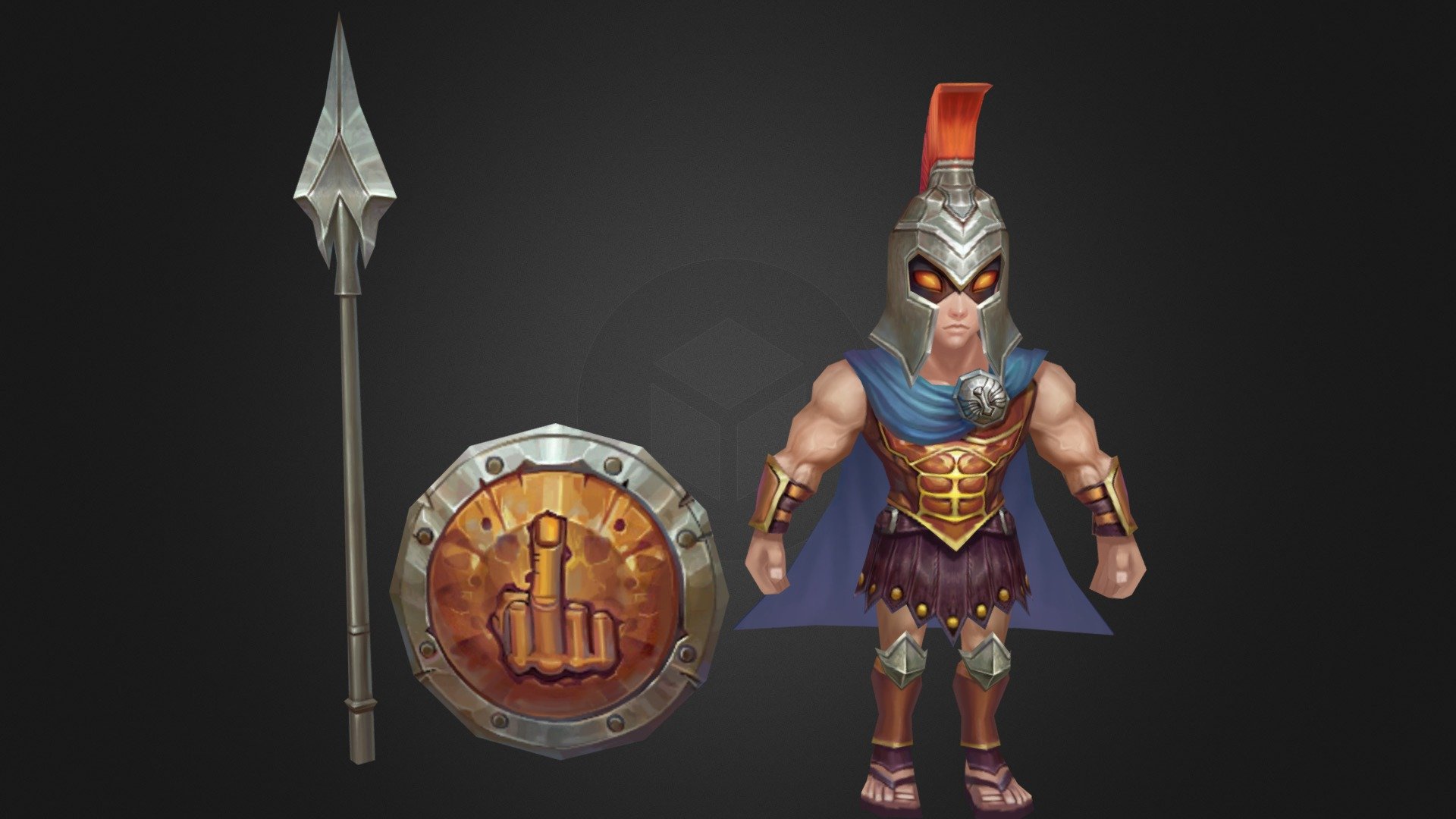 chibi gladiator character - 3D model by lydiaqx [79fd0b4] - Sketchfab
