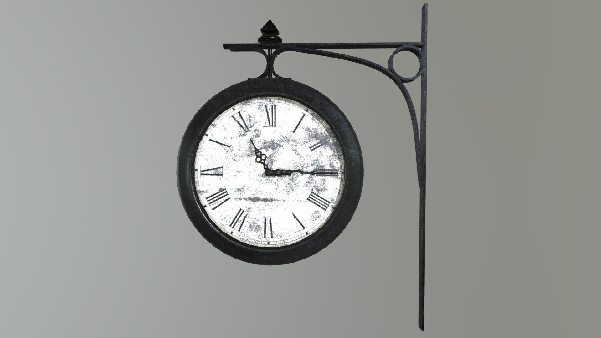 Old Train Station Hanging Wall Clock - 3D model by Tristan Garnett ...