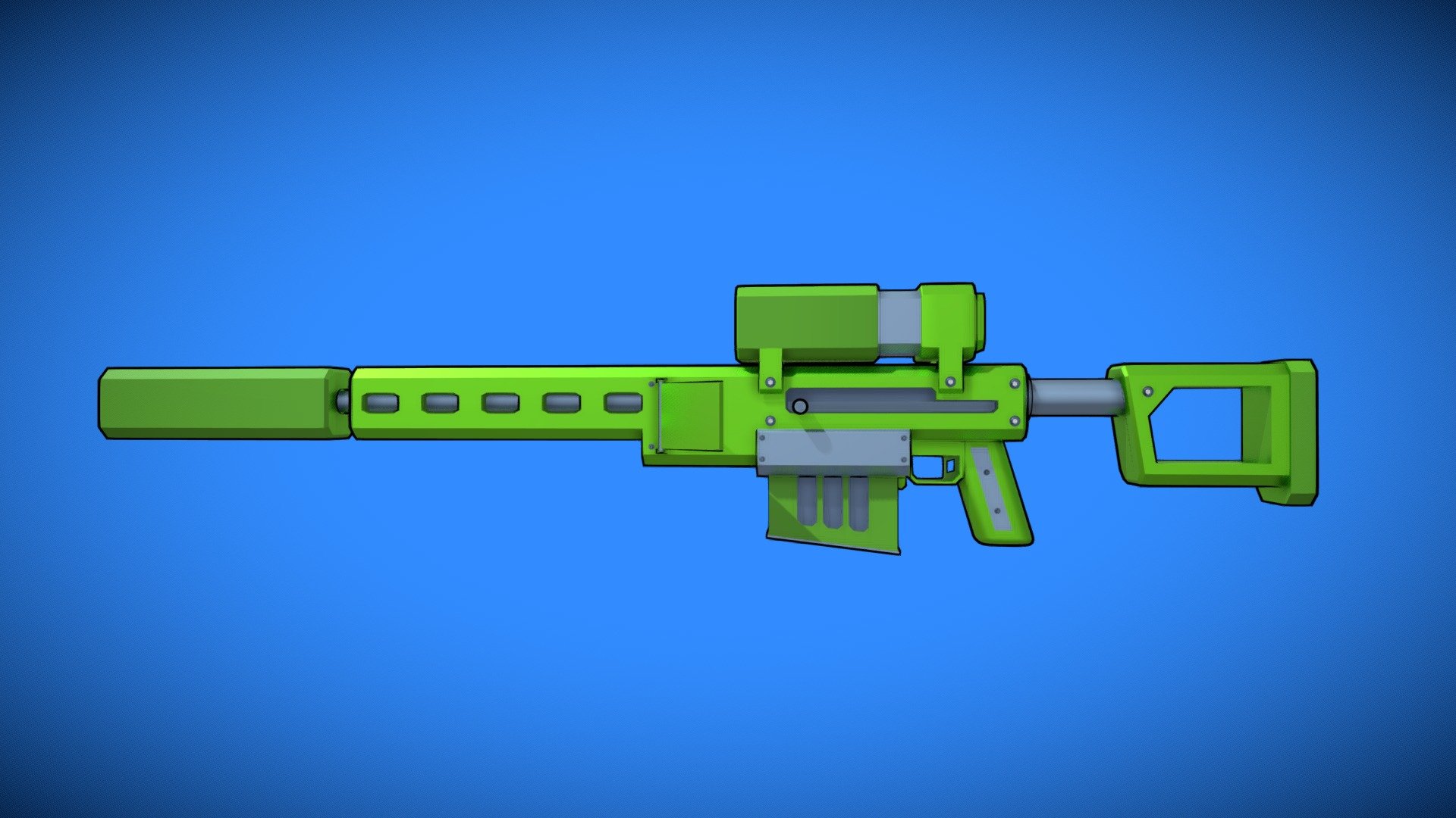 Sci-Fi Rifle Concept - 3D model by alutsiv [79fecb3] - Sketchfab