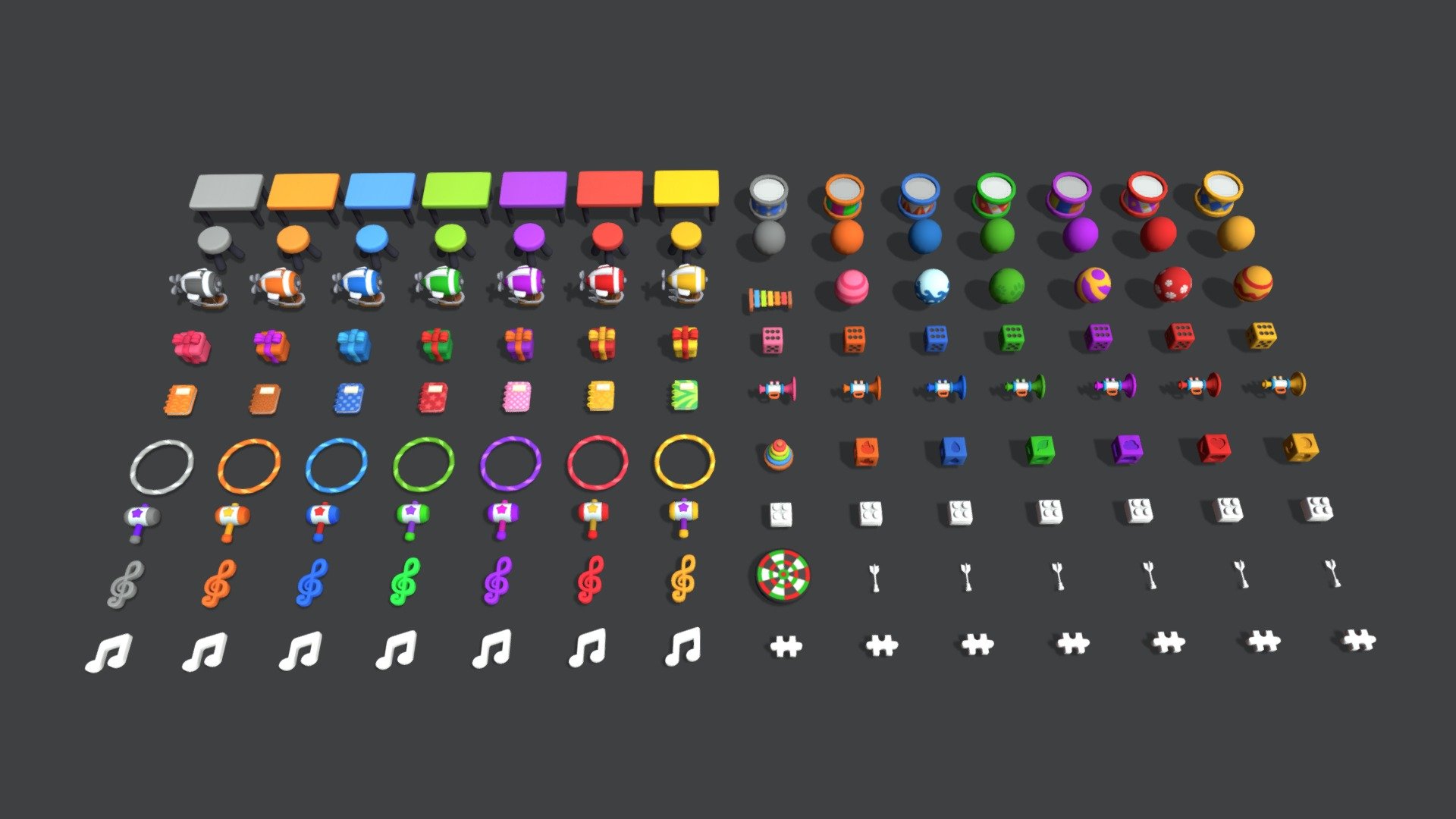 Casual Games - Toy Model Pack_1 - 3D model by SHAKA2020 [7a02f80 ...
