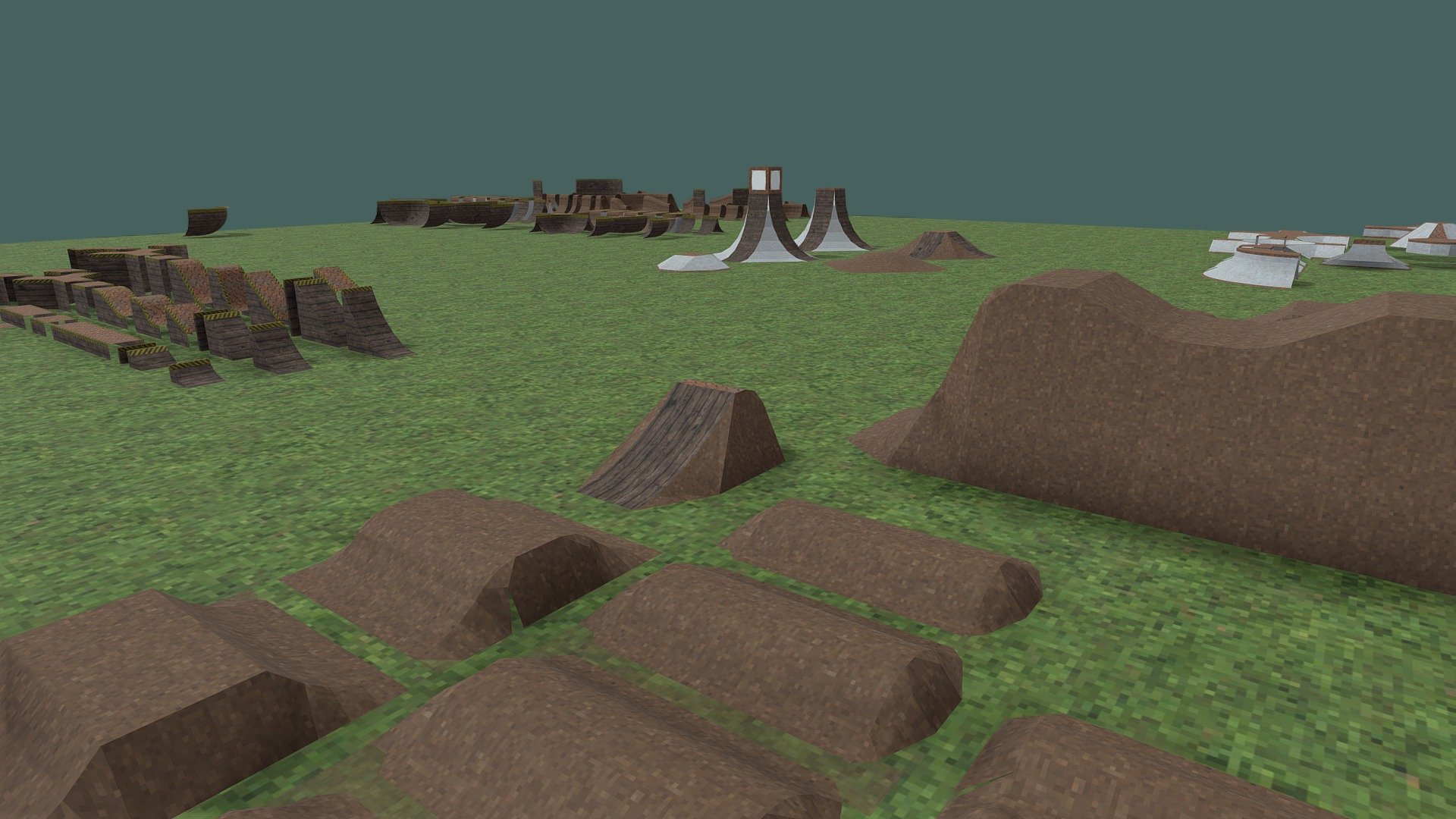Low-Poly Dirt Park Modular Kit - Download Free 3D model by FlunkedPunk ...
