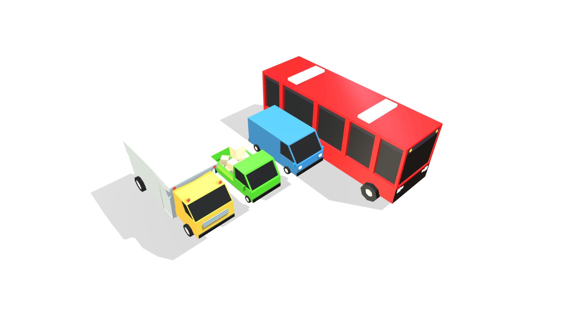 Traffic Cars LowPoly (Downloads) - Download Free 3D model by A_Aalah ...
