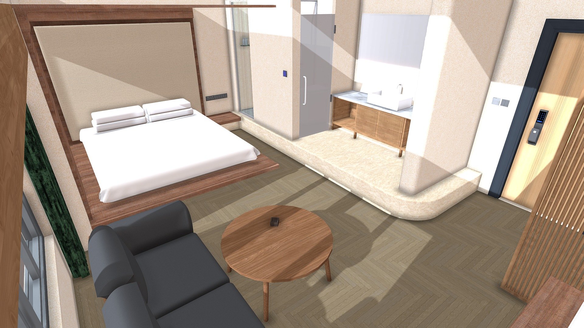 Big Bed Room - 大床房（BBR） - Download Free 3D model by MrdT (@mrdt.club ...