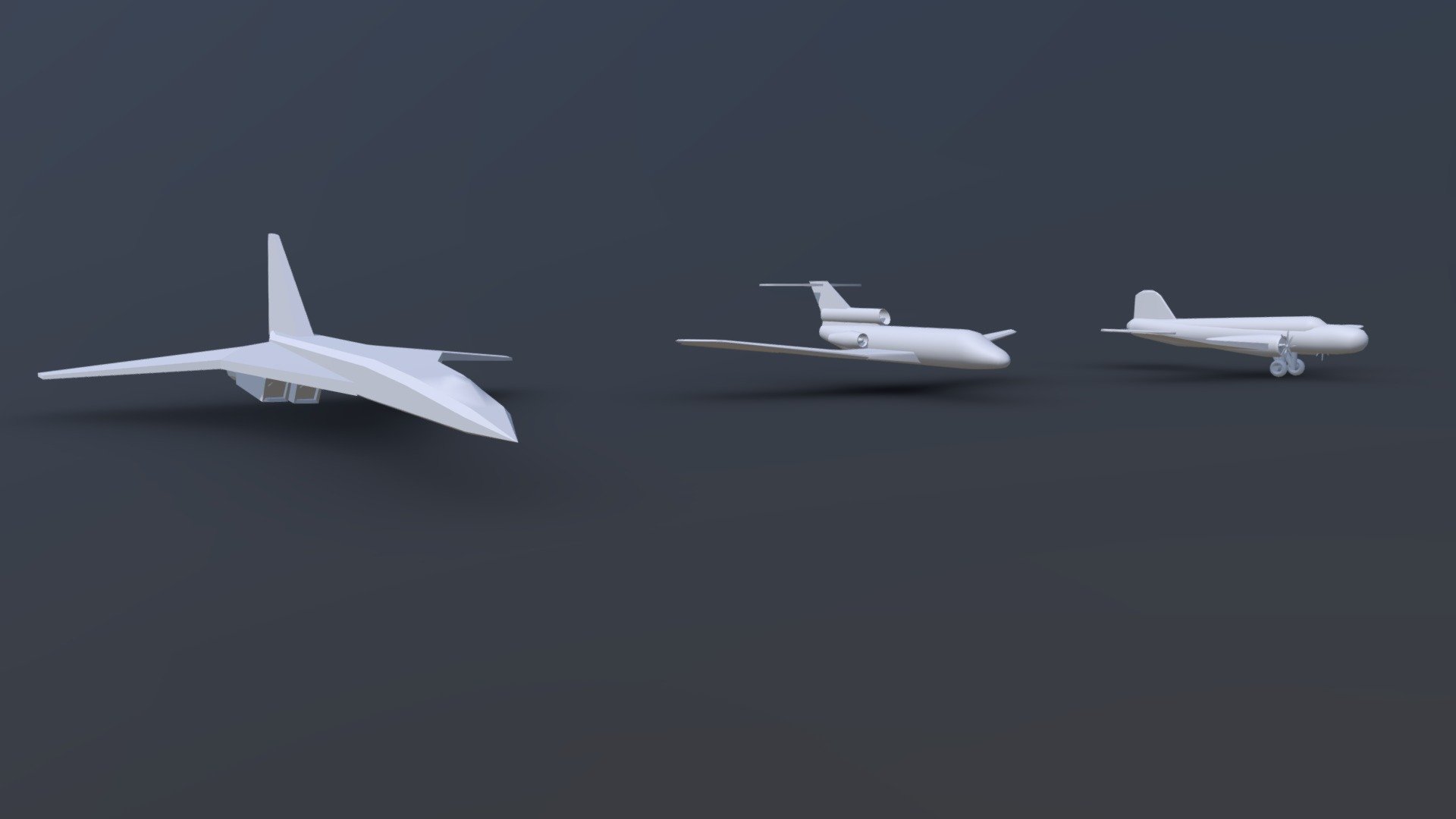 Samolet | aircraft | XYZ homework | silhouette - Download Free 3D model ...