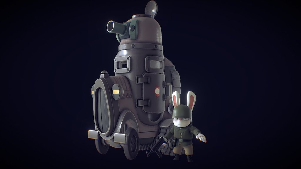 Bunny Tank - 3D model by Michael Tysoe (@filmcryptic) [7a0e73e] - Sketchfab