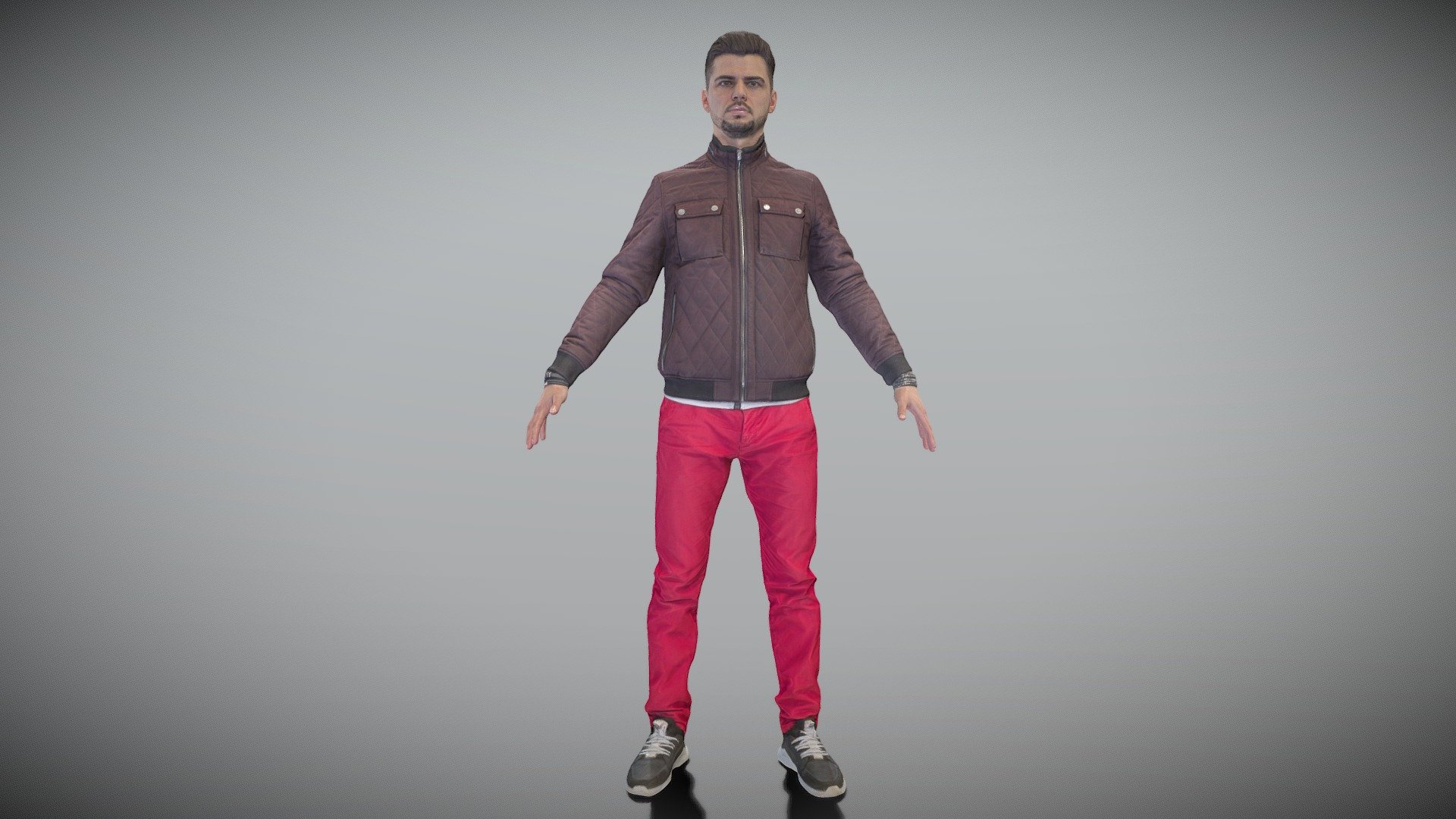 Man in red pants ready for animation 350 - Buy Royalty Free 3D model by ...