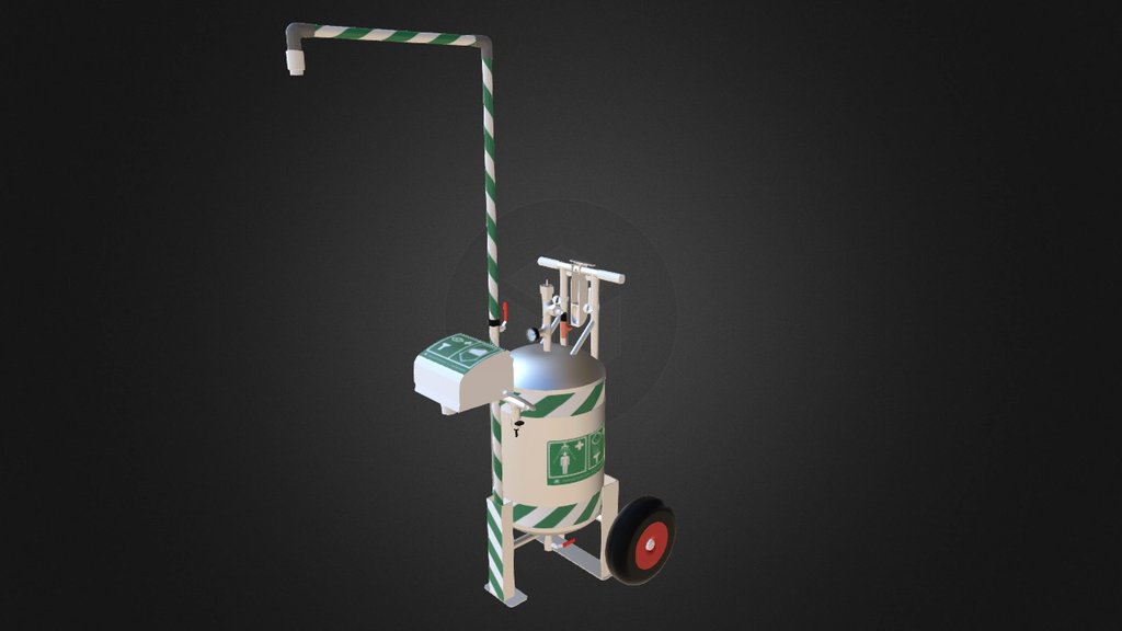 Matcon MB 28 Mobile Safety Shower & Eyebath - 3D model by Matcon ...