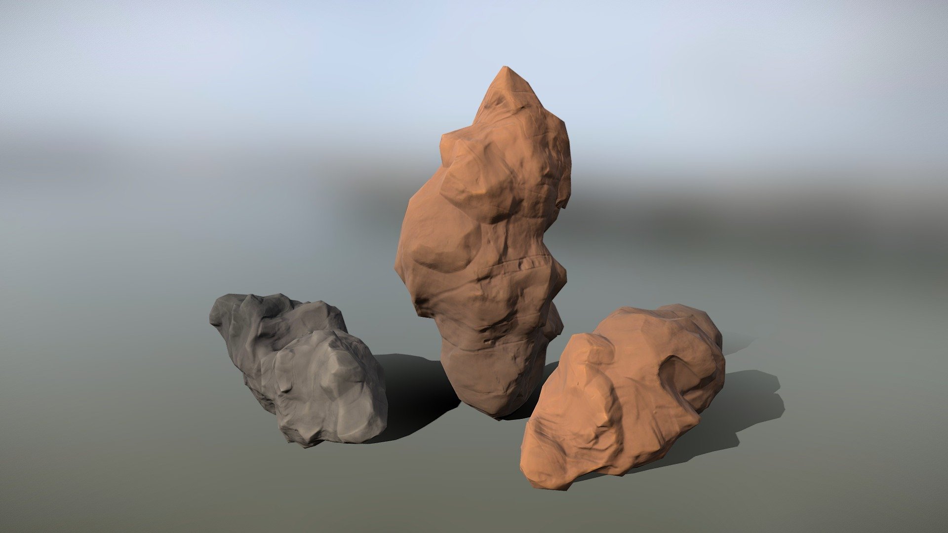 Rocks practice - 3D model by Solear [7a17c59] - Sketchfab
