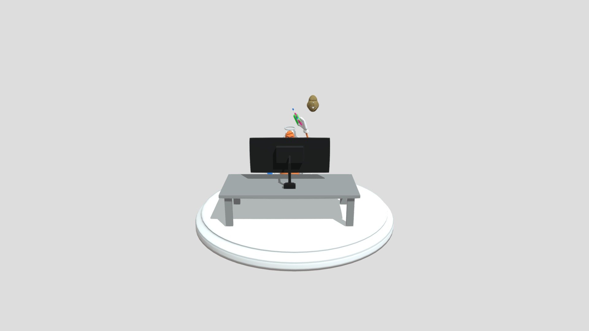 Character playing videogames - Download Free 3D model by josephar2447 ...